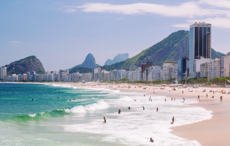 Summer Seashore Rio De Janeiro Editorial Photography - Image of famous ...