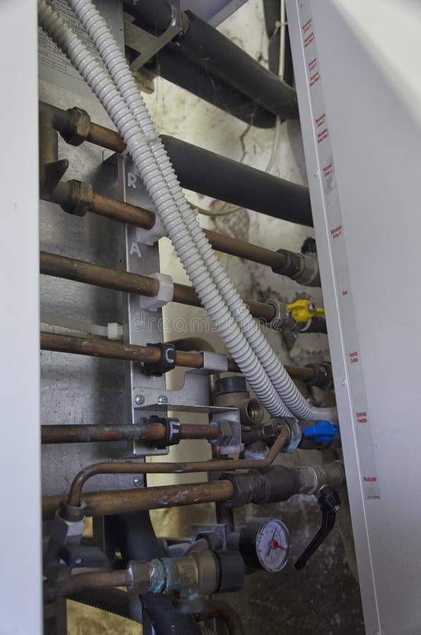 View of Copper Tubes and Knobs Inside a Boiler Stock Image - Image of ...