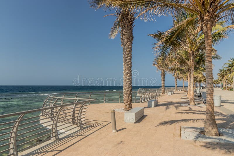 View of Corniche Promenade in Jeddah, Saudi Arab Stock Photo - Image of ...