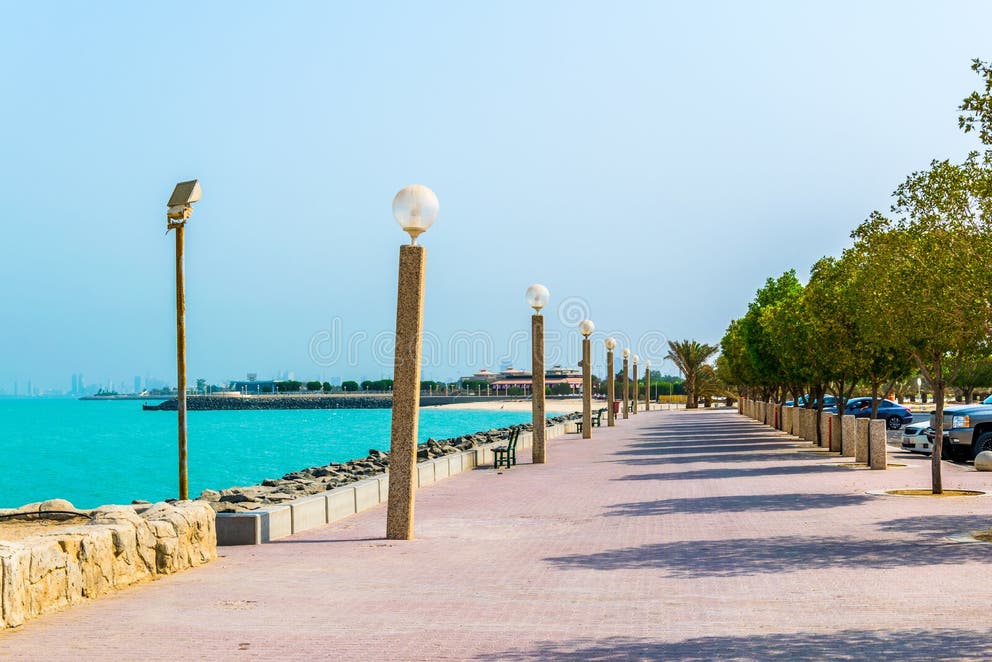 View of the Corniche - Promenade in Kuwait Editorial Photo - Image of ...