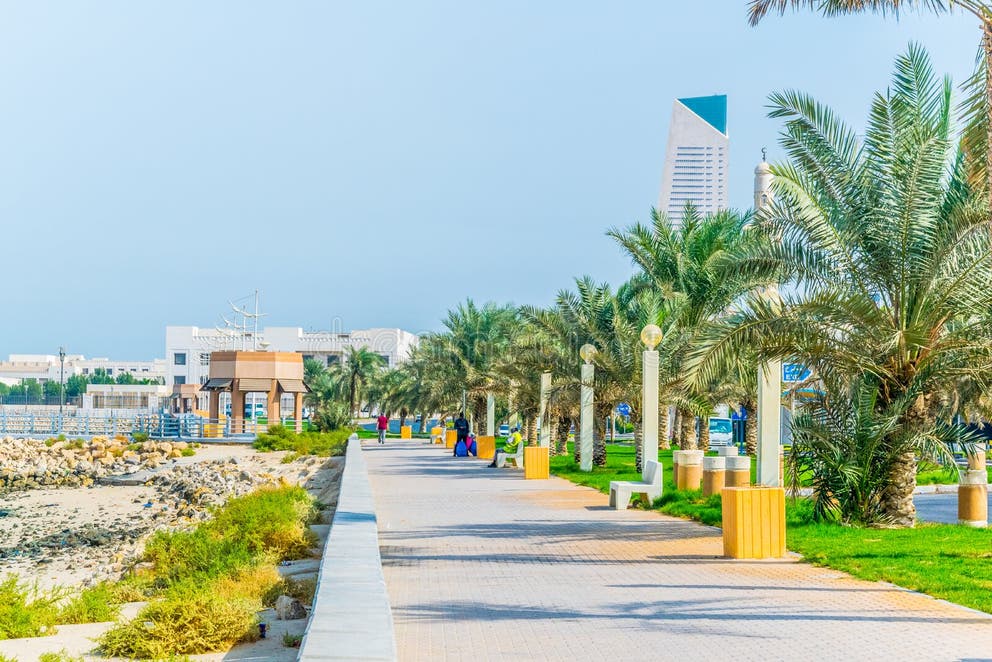 View of the Corniche - Promenade in Kuwait...IMAGE Editorial Image ...