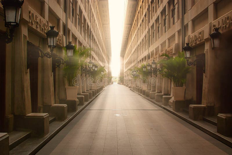 View Corridor Inside of Columbus Lighthouse in Santo Domingo Editorial ...