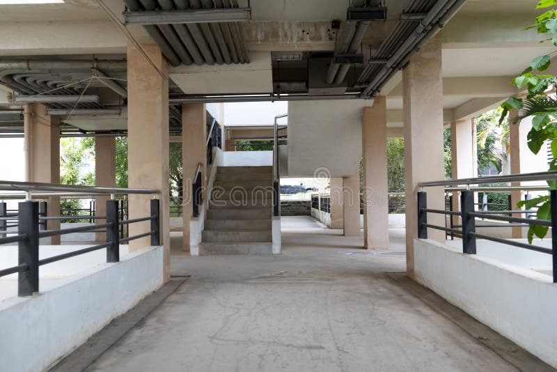 View of the Corridor without People Inside the Building Stock Photo ...