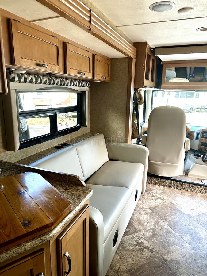 Interior of Class a Motorhome Stock Photo - Image of transport ...