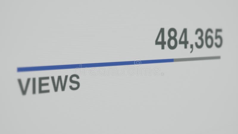 View Count Going Up on Video Streaming Social Media Site. Influencer ...