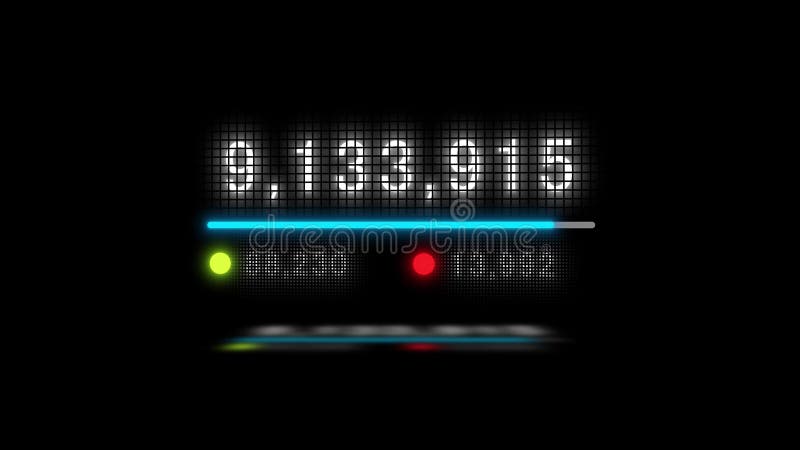 View Counter Digital Interface Glowing in the Dark Stock Footage - Video of interface, neon ...