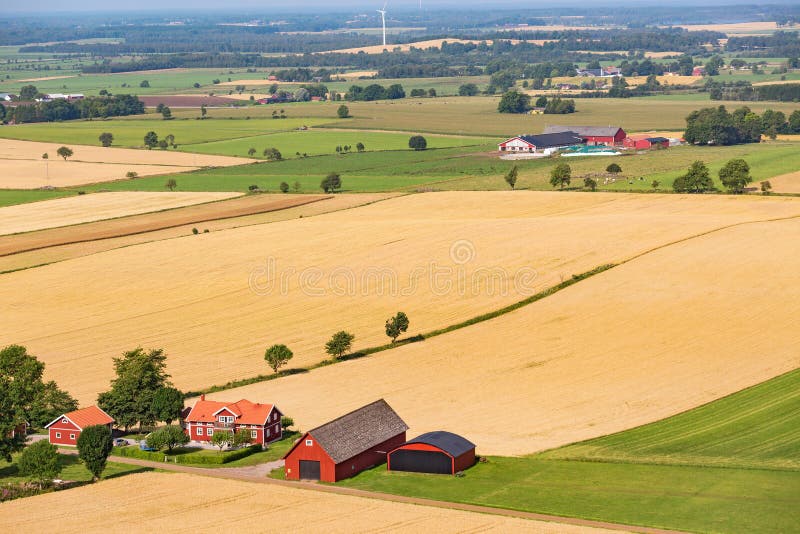 View of a countryside farm stock photo. Image of barn - 58853232