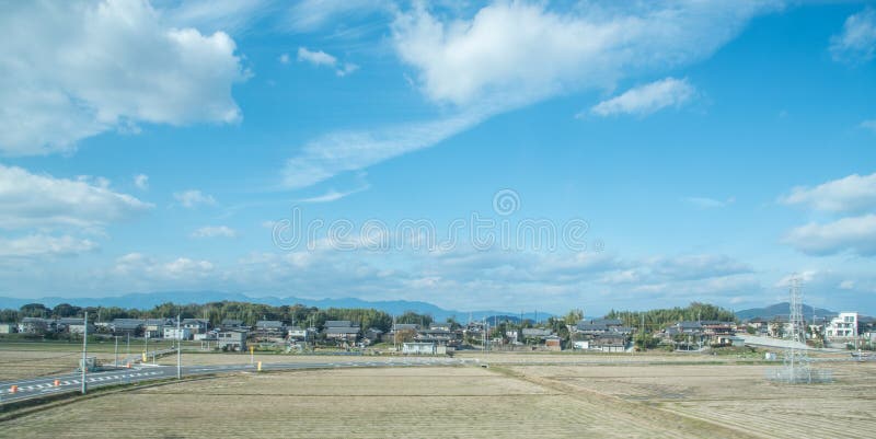 View of the Countryside in Japan Stock Photo - Image of green, farm ...