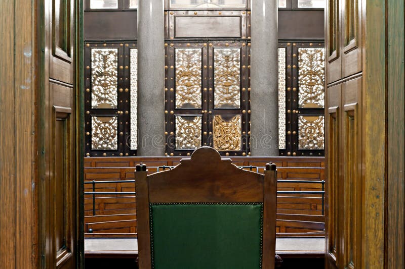 View of Crown Court Room Inside St Georges Hall, Liverpool, UK Stock ...
