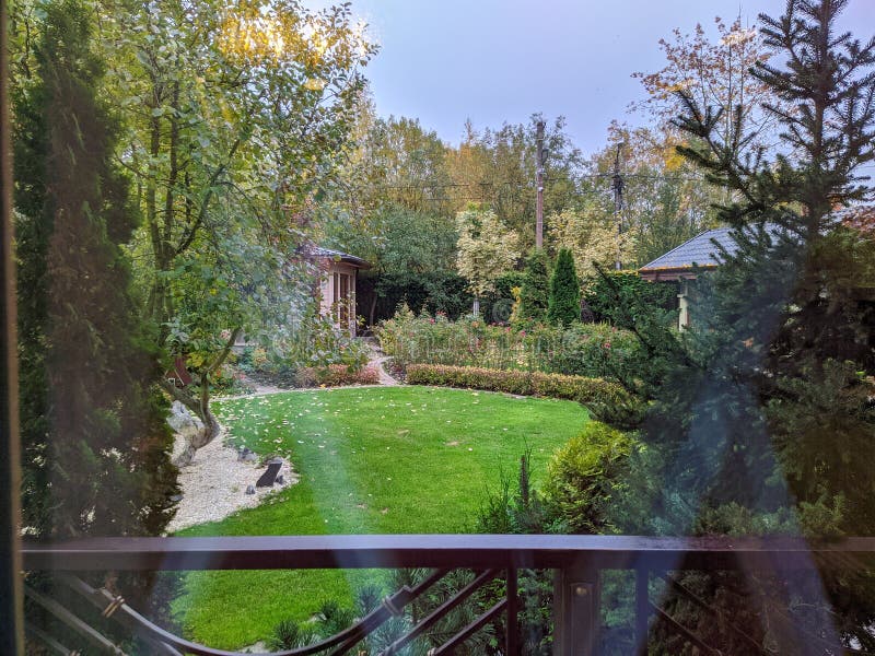 View of the Courtyard through the First Floor Window. Stock Image ...