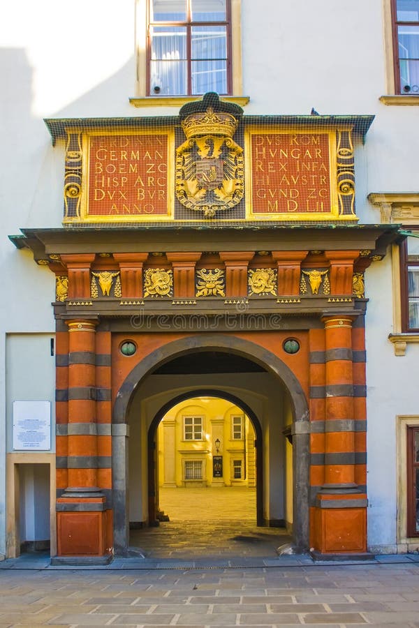 View of the Swiss Gate in Hofburg Palace in Vienna Stock Photo - Image ...