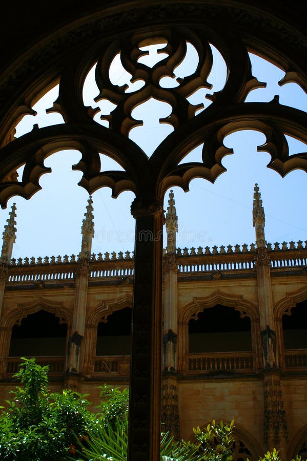 View of the Courtyard of a Medieval Monastery. Stock Image - Image of ...