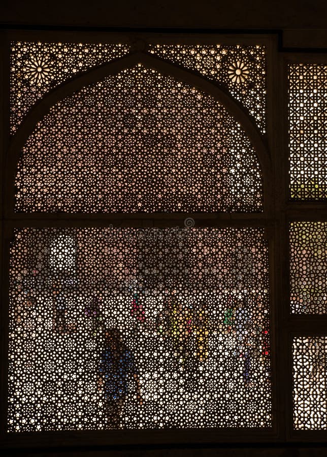 View on Courtyard through Window Stock Image - Image of courtyard, agra ...