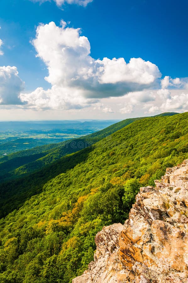 View from Crescent Rock, in Shenandoah National Park, Virginia. Stock ...