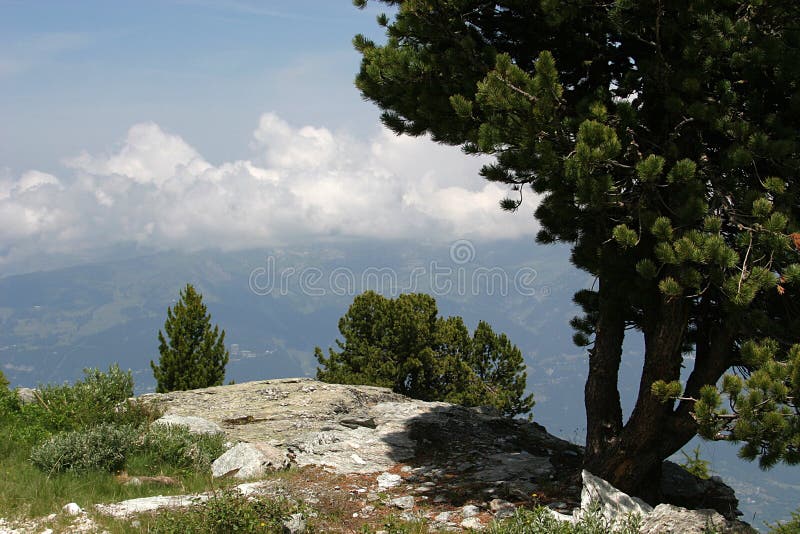 View from Cret-du-Midi in Switzerland Stock Image - Image of rocks ...