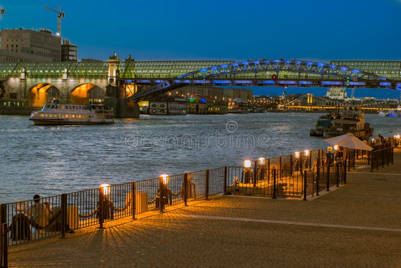 View of the Crimean bridge editorial image. Image of waterfront - 43385590