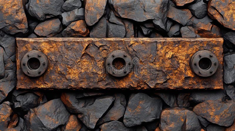View of the Cross-section of Rusty Railroad Rails Located in a Storage ...