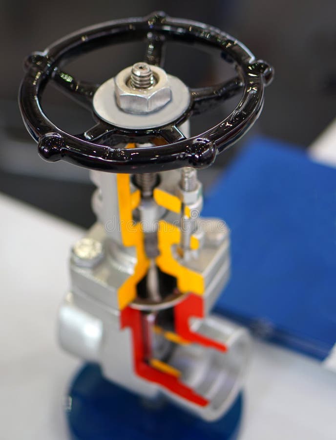 View of Cross Section of a Valve in Industry Stock Image - Image of ...