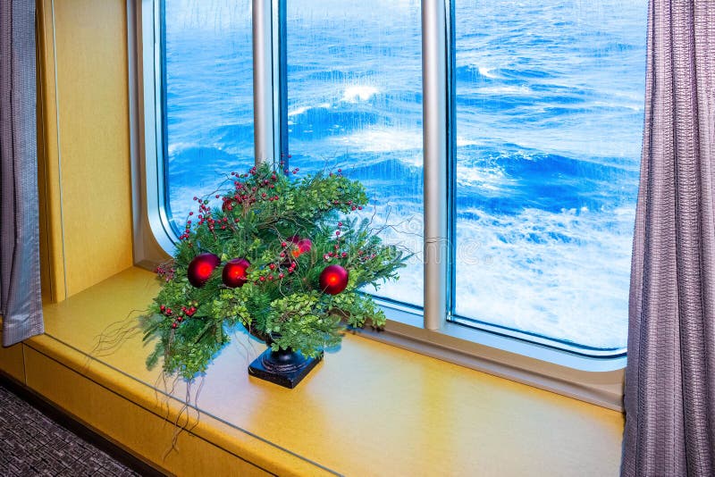 View from Cruise Ship Window Stock Photo - Image of metal, christmas ...