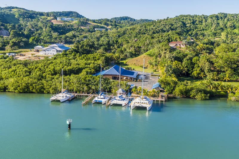 A View from the Cruise Terminal on Roatan Island Stock Image - Image of ...