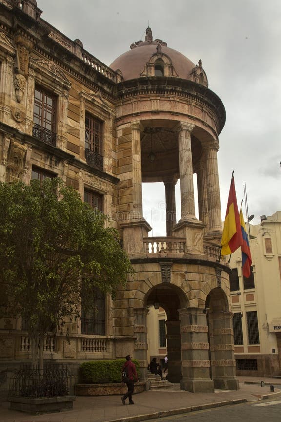 View of the Cuenca Municipality Building, Ecuador. Editorial ...