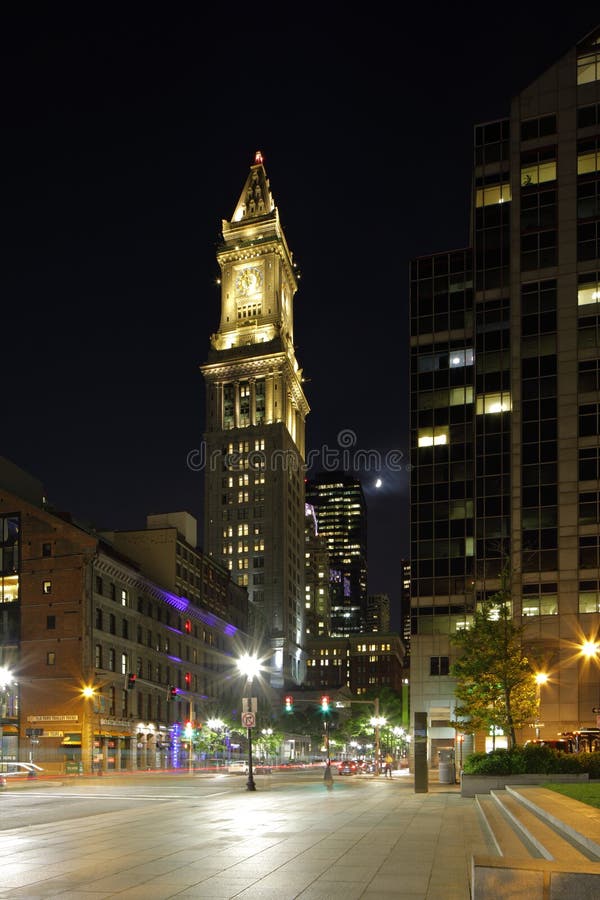 View of the Custome House Clock Tower from State Street Boston ...