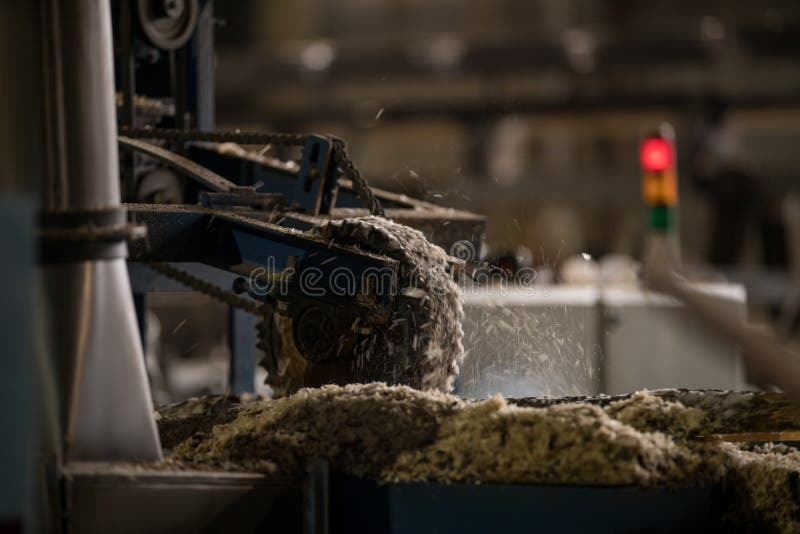 View of Cutting Machinery in Operating Position Stock Photo - Image of ...