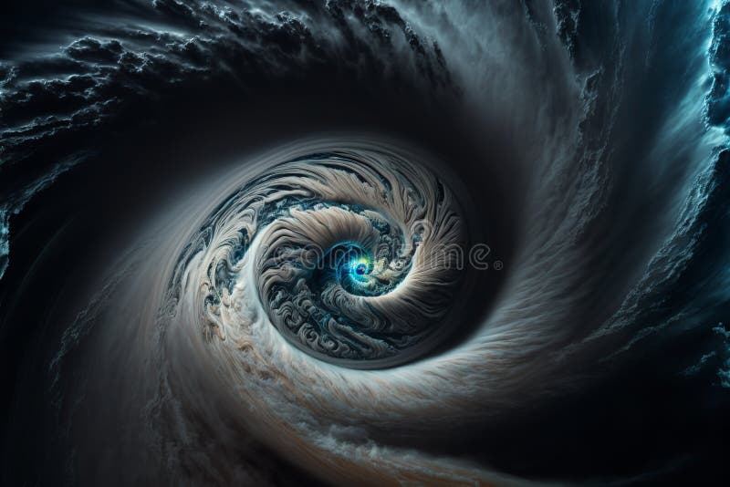 View of a Cyclone Eye from Space. Giant Hurricane Background Stock ...