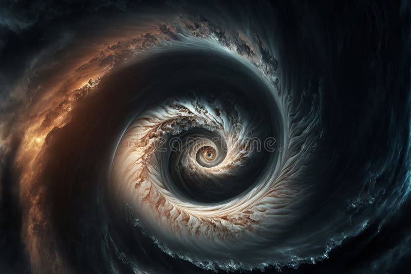 View of a Cyclone Eye from Space. Giant Hurricane Background Stock ...