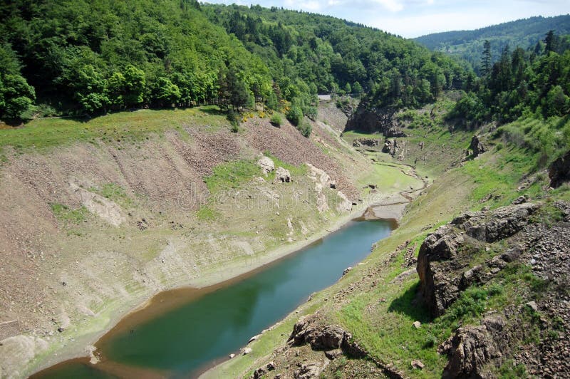 View from the Dam on the River Furan, France Stock Photo - Image of ...