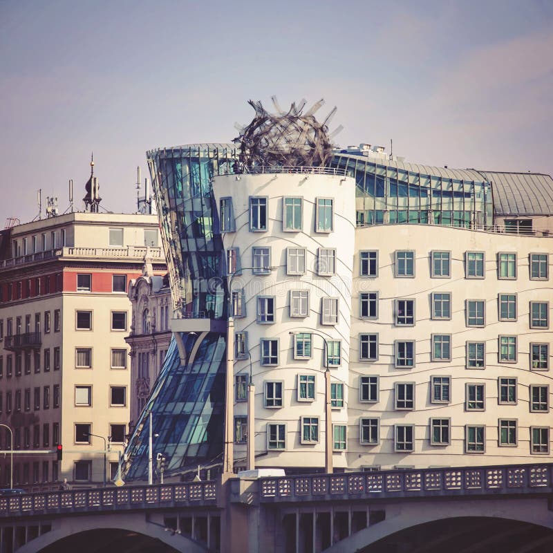 View on Dancing house editorial image. Image of europe - 72434395