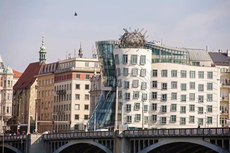 View on Dancing house editorial photo. Image of roof - 72434476