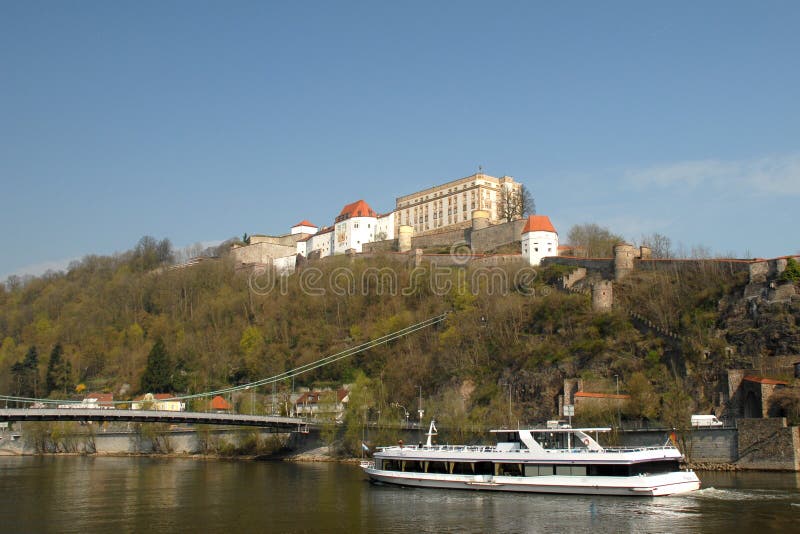 Passau und Dunau stock photo. Image of veste, panoramic - 15366126