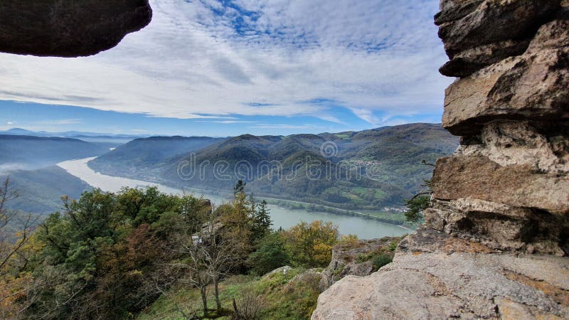 The View of Danube River from Aggsbach, Lower Austria Stock Photo ...