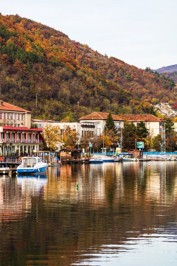View of Danube River and Orsova City, Waterfront View. Orsova, Romania ...