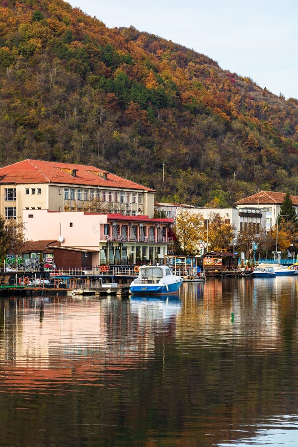 View of Danube River and Orsova City, Waterfront View. Orsova, Romania ...