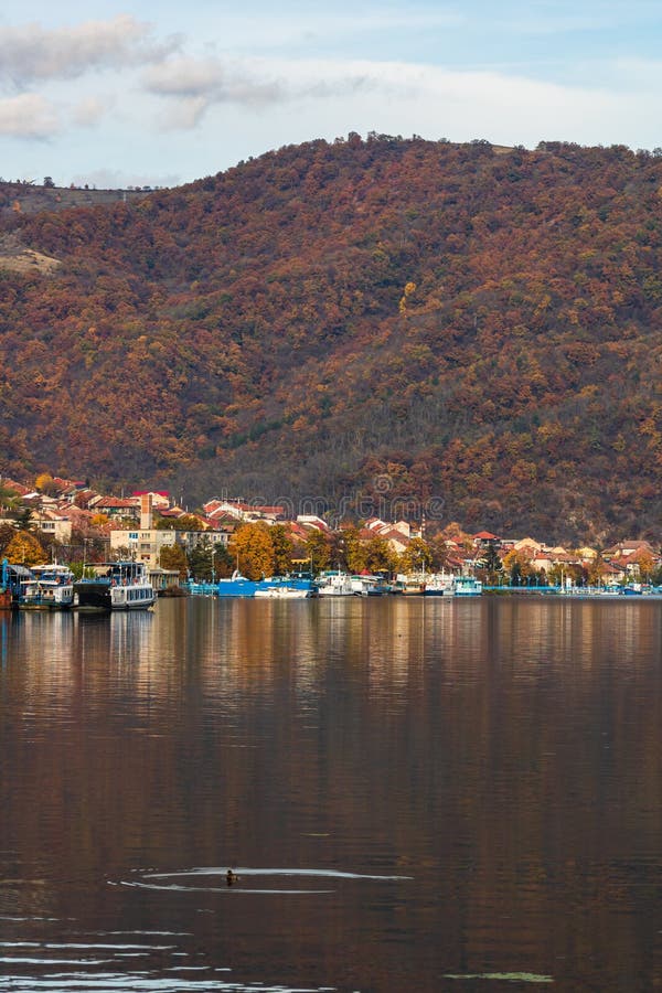 View of Danube River and Orsova City, Waterfront View. Orsova, Romania ...