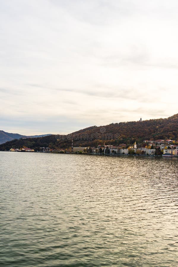 View of Danube River and Orsova City, Waterfront View. Orsova, Romania ...