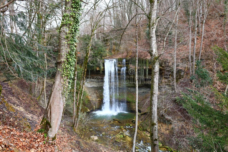 View of the Dard Waterfall stock image. Image of nature - 243867875