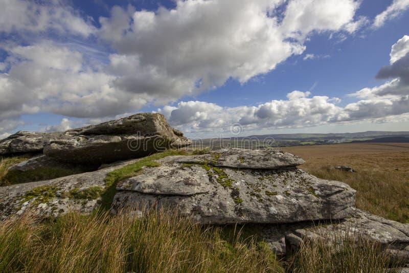 View of Dartmoor from Lower White Tor Stock Photo - Image of september ...