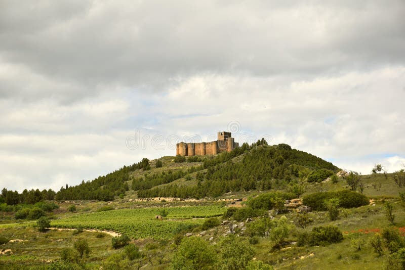 View of the Davalillo Castle from Afar. Stock Image - Image of fortress ...