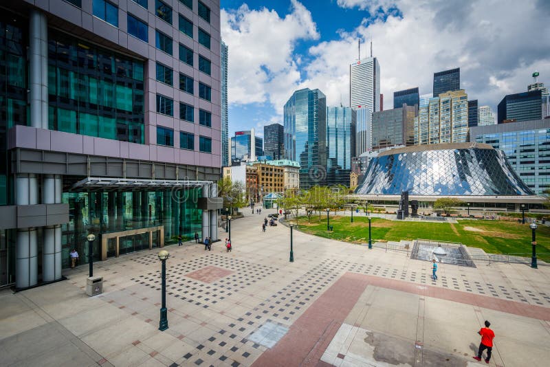 View of David Pecaut Square and Modern Buildings, in Downtown To ...