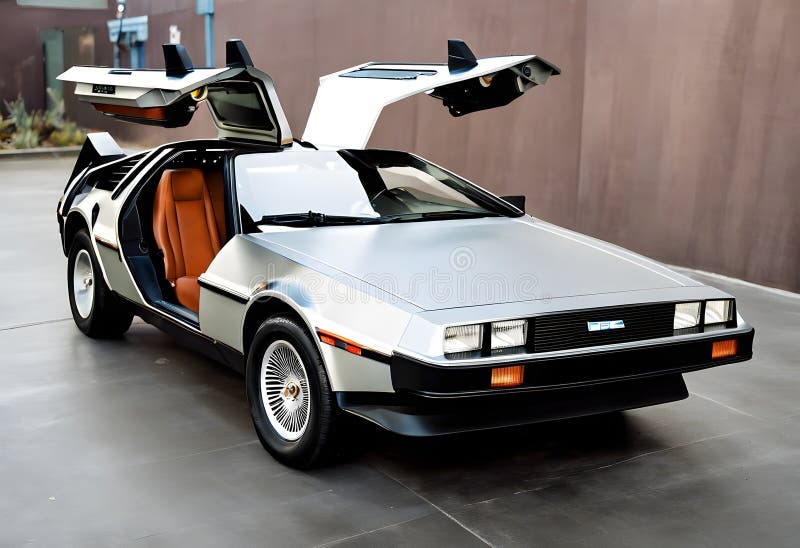 A view of a De Lorean car stock illustration. Illustration of ford ...