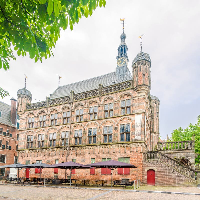View at the De Waag (balance) Building in the Streets of Deventer in ...