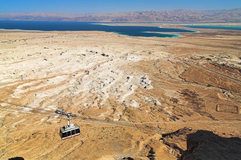 View of the Dead Sea and the Mountains of Jordan Stock Photo - Image of ...