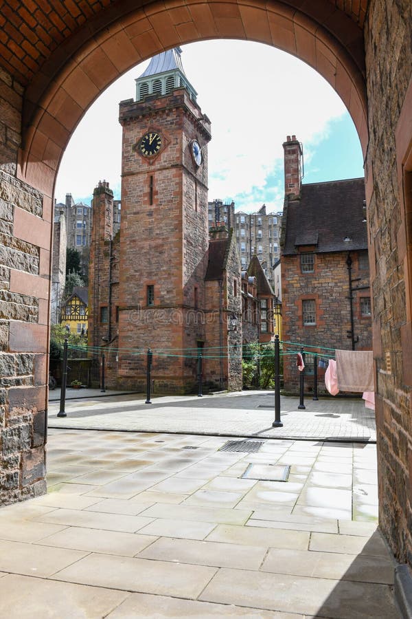 View at Dean Village on Edinburgh in Scotland Stock Image - Image of ...