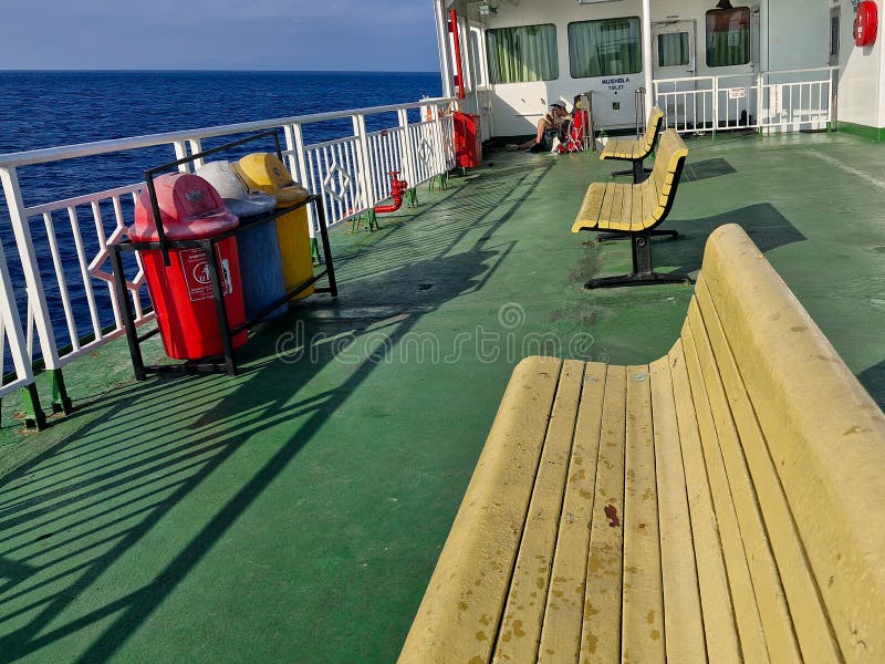 View of Deck of Ferry Ship. Editorial Stock Photo - Image of nautical ...
