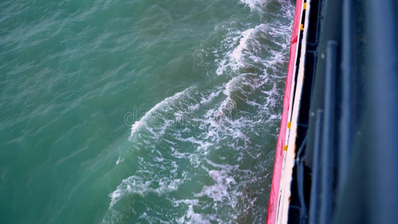 View from the Deck of the Ship on the Water and Waves from a Sailing ...