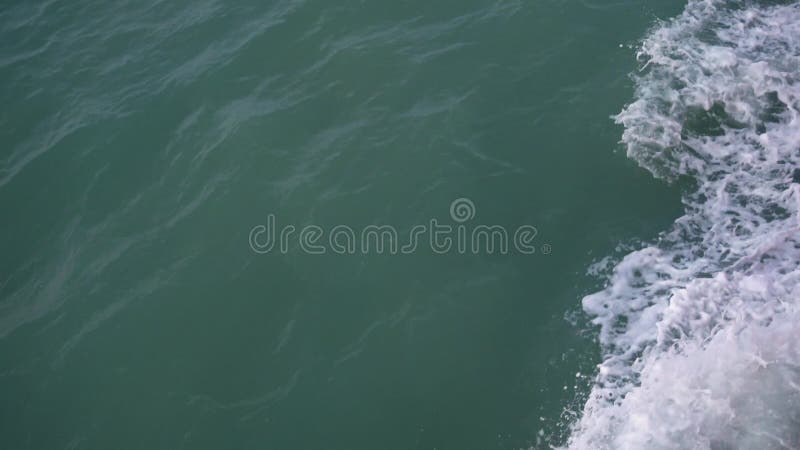 View from the Deck of the Ship on the Water and Waves from a Sailing ...