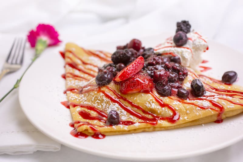 Fruit Crepe stock image. Image of food, crepes, freeze - 5774943
